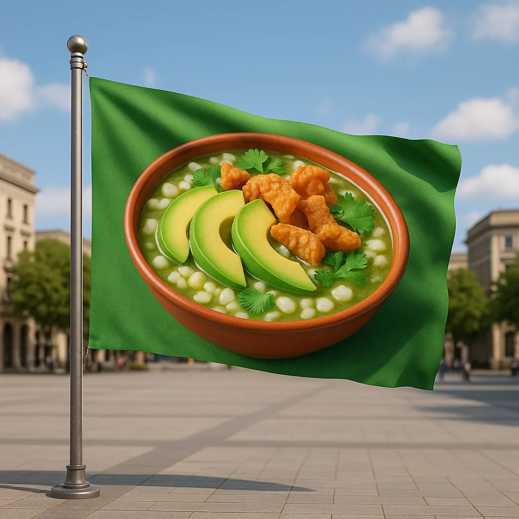 Pozole verde guerrero con chicharrón y aguacate. | ARTi