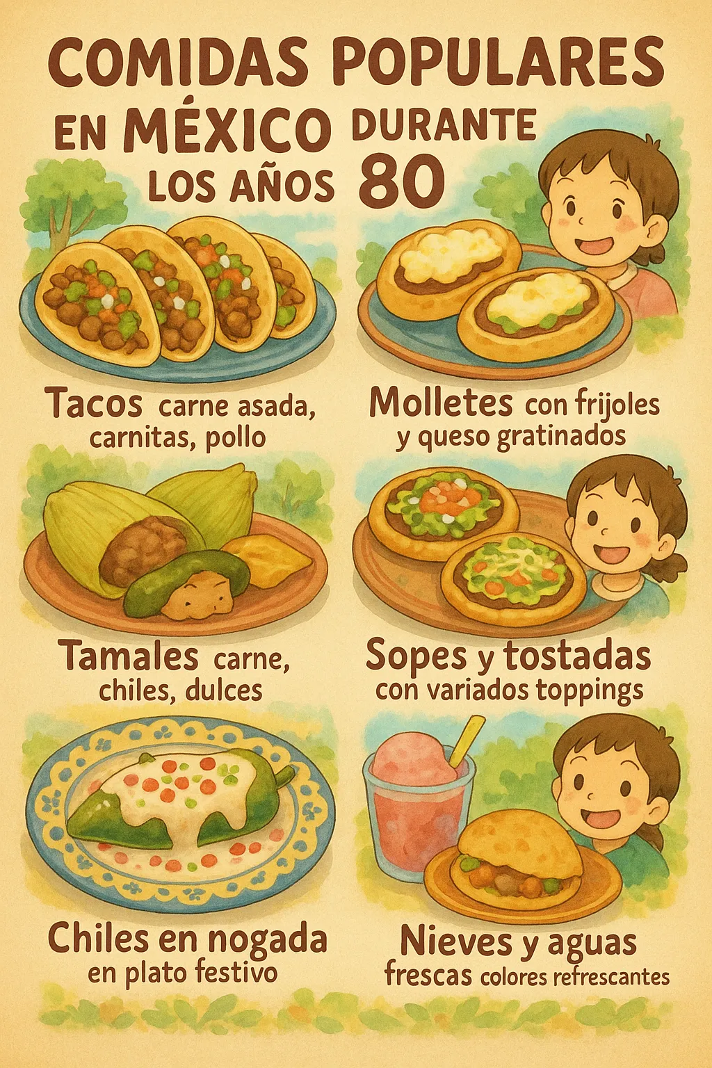 Comidas populares en México durante los años 80. | ARTi