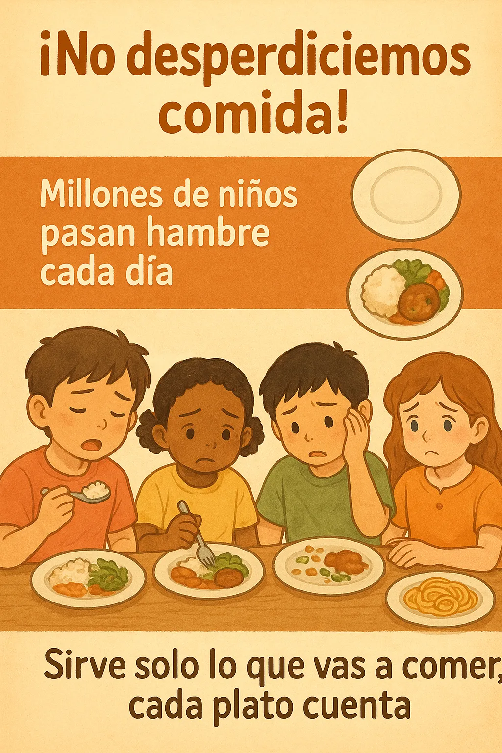 Niños hambrientos y la importancia de no desperdiciar comida | ARTi