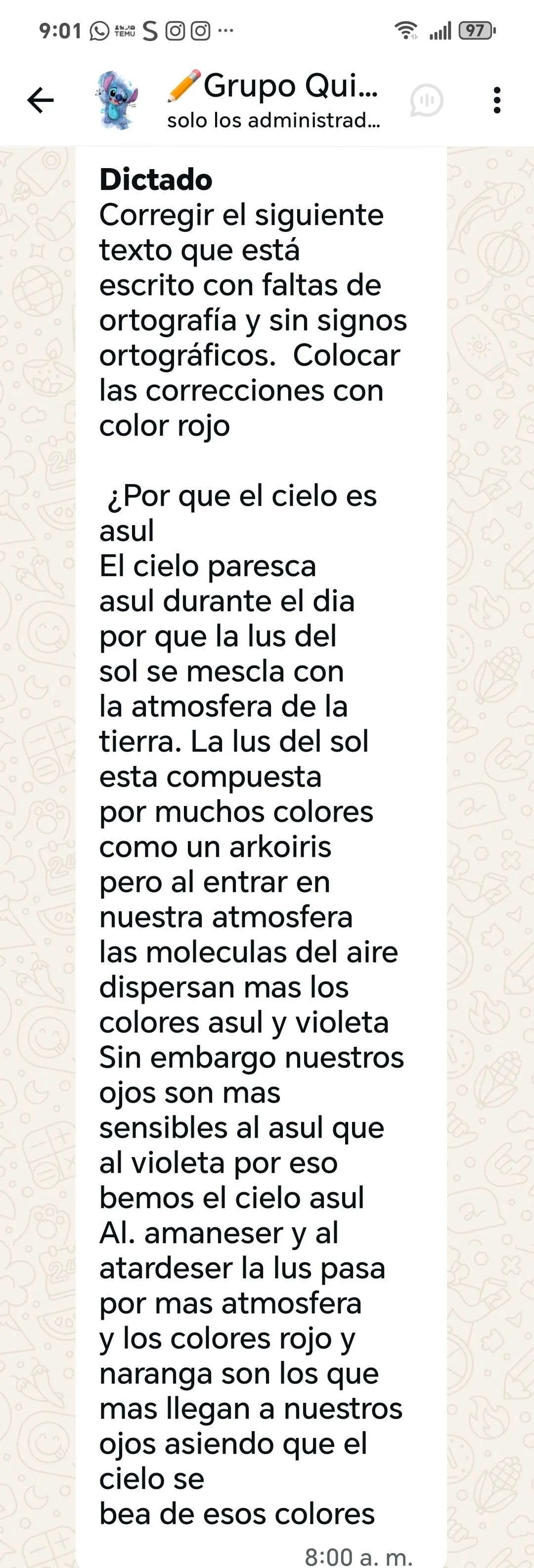 Corrección de texto con errores ortográficos | ARTi